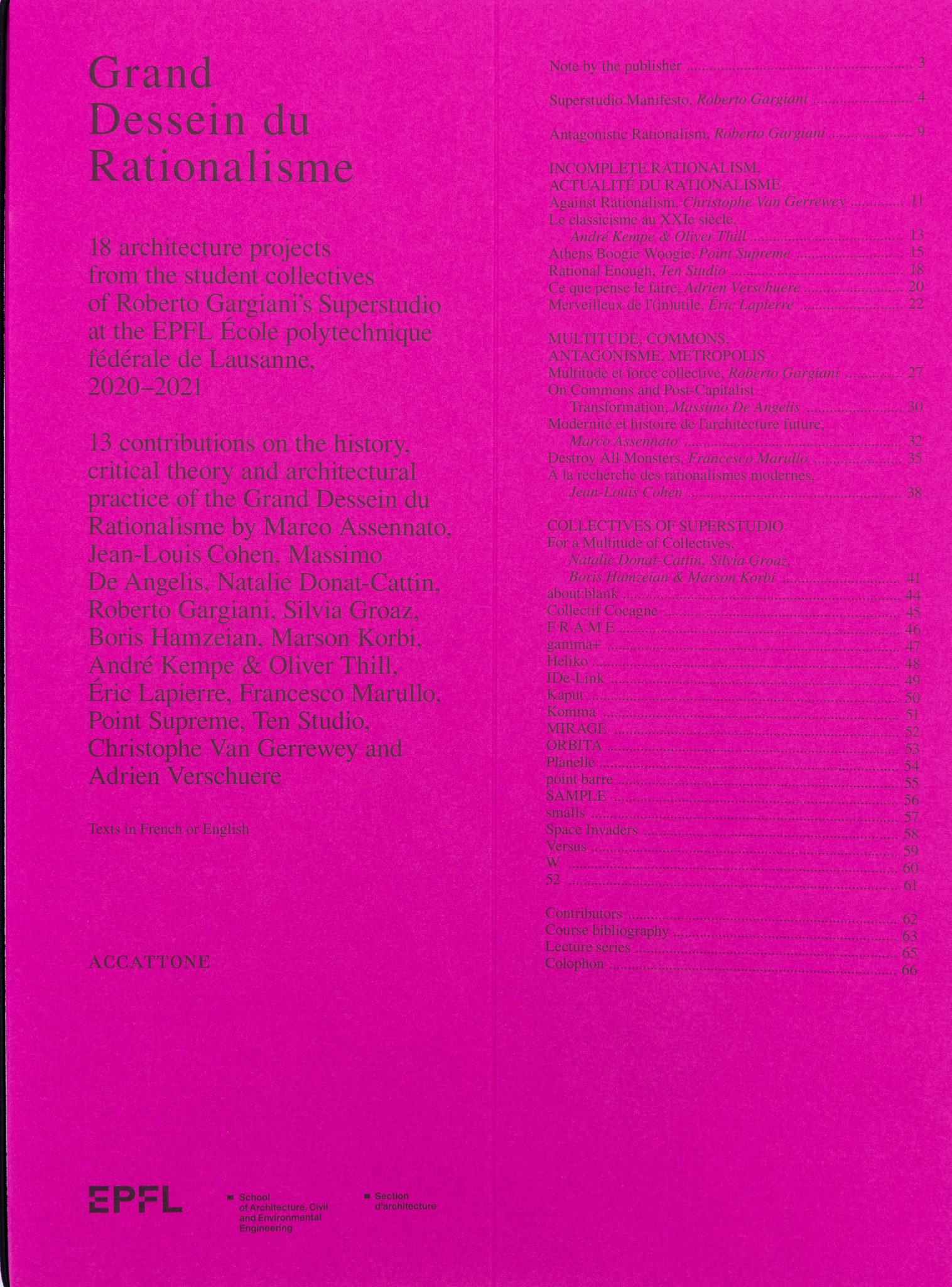 Grand Dessein du Rationalisme – Roberto Gargiani, Marson Korbi, Carlo ...